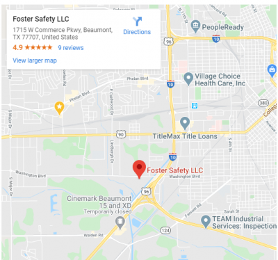 Foster Safety LLC Beaumont, Texas | (409) 730-8200 | ZIP 77707